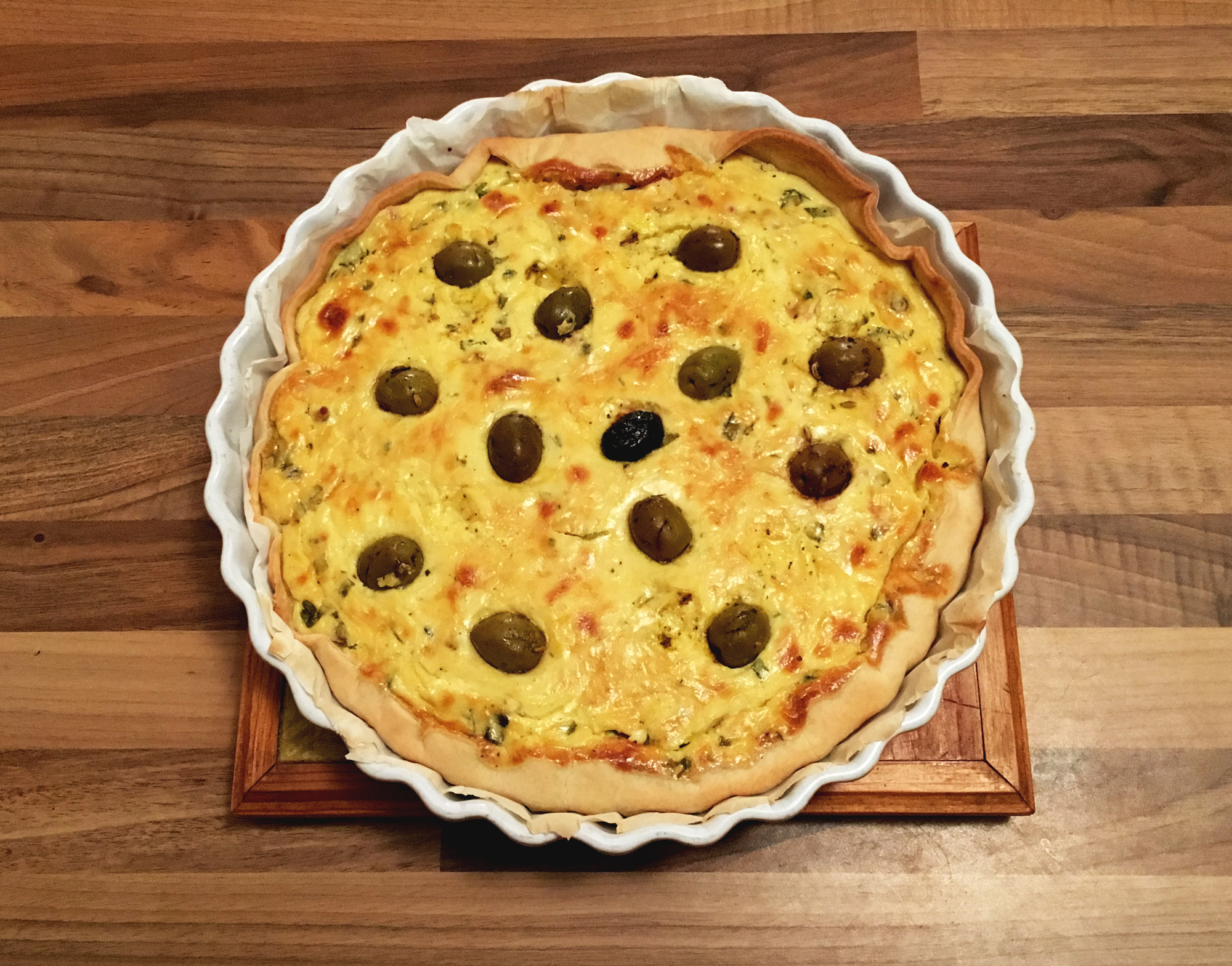 Quiche aux olives recette facile et rapide - Marcel et Poivres